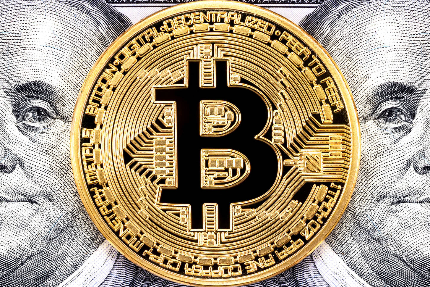 Bitcoin in front of Franklin's portraits Jigsaw Puzzle (Other, Money ...