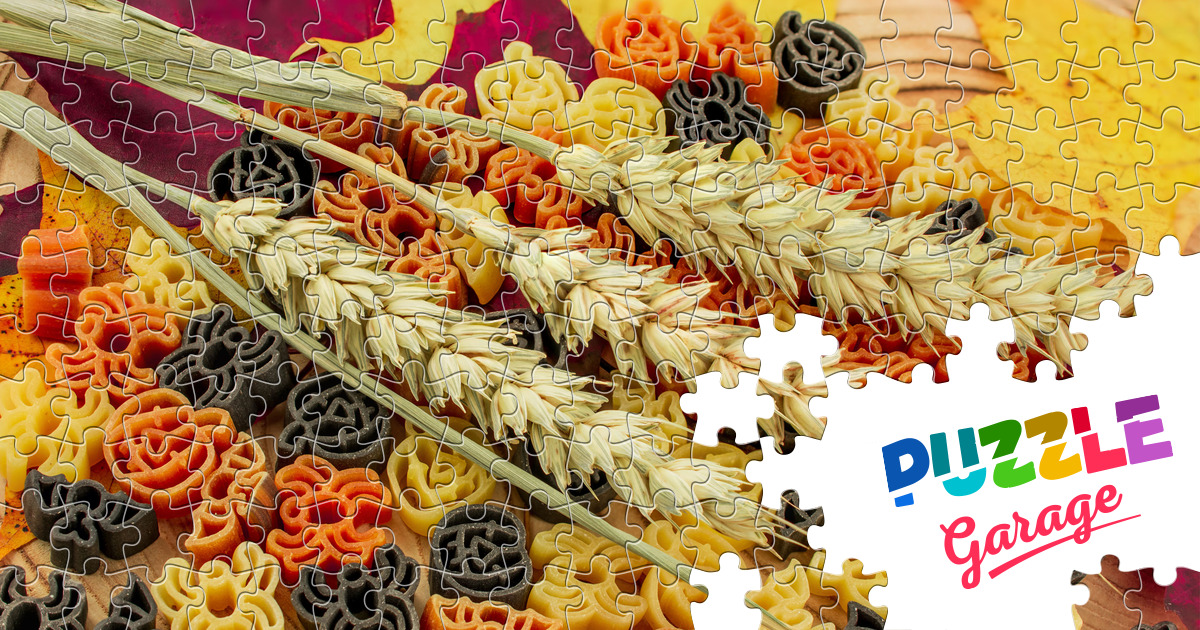 Colorful pasta on the table Jigsaw Puzzle (Home, Food) | Puzzle Garage