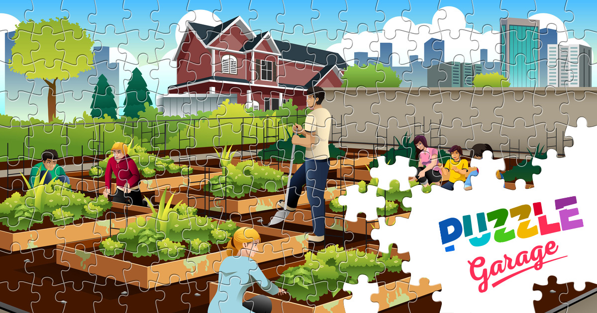 Gardening in the city Jigsaw Puzzle (For children, Educational ...