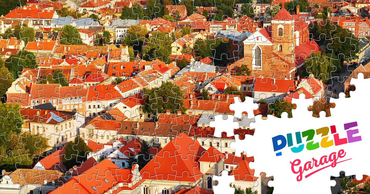 View of the city of Kaunas Jigsaw Puzzle (Countries, Lithuania ...