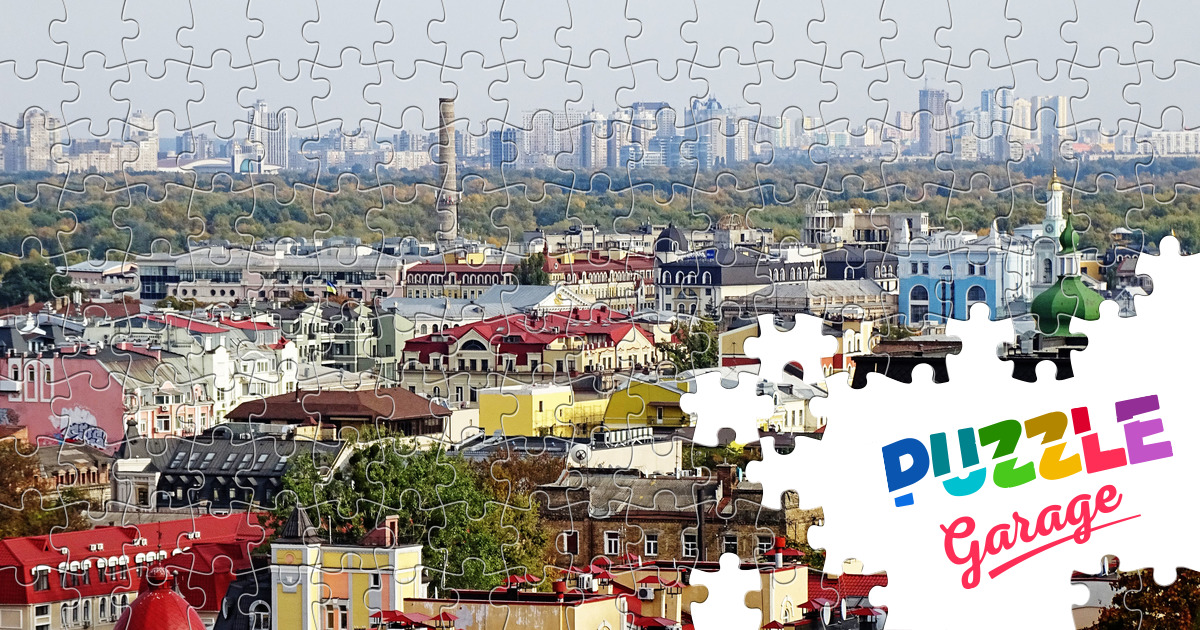 Panorama of Kiev Jigsaw Puzzle (Countries, Ukraine) | Puzzle Garage