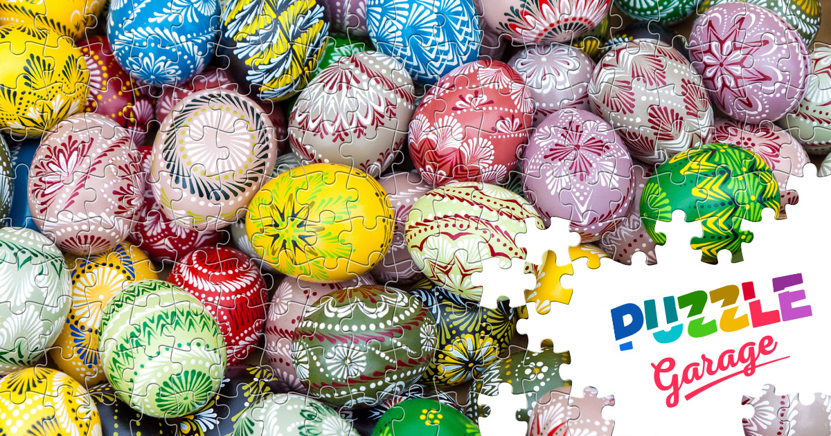 Colorful Easter eggs Jigsaw Puzzle (Holidays, Easter) | Puzzle Garage