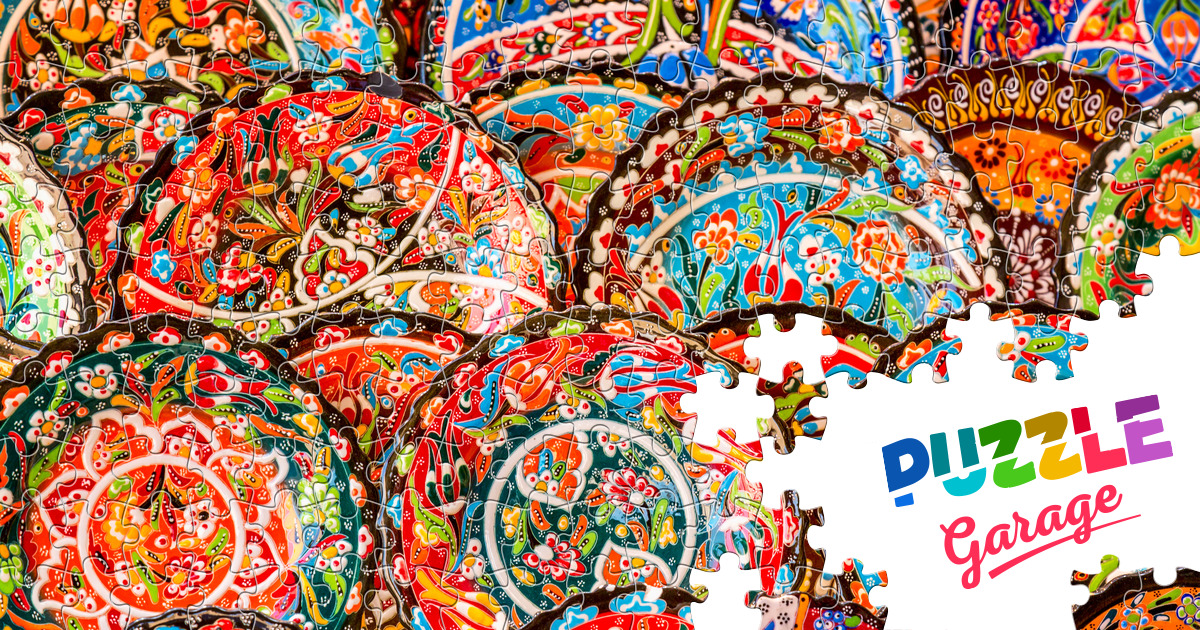 Arab ceramic plates Jigsaw Puzzle (Countries, UAE) | Puzzle Garage