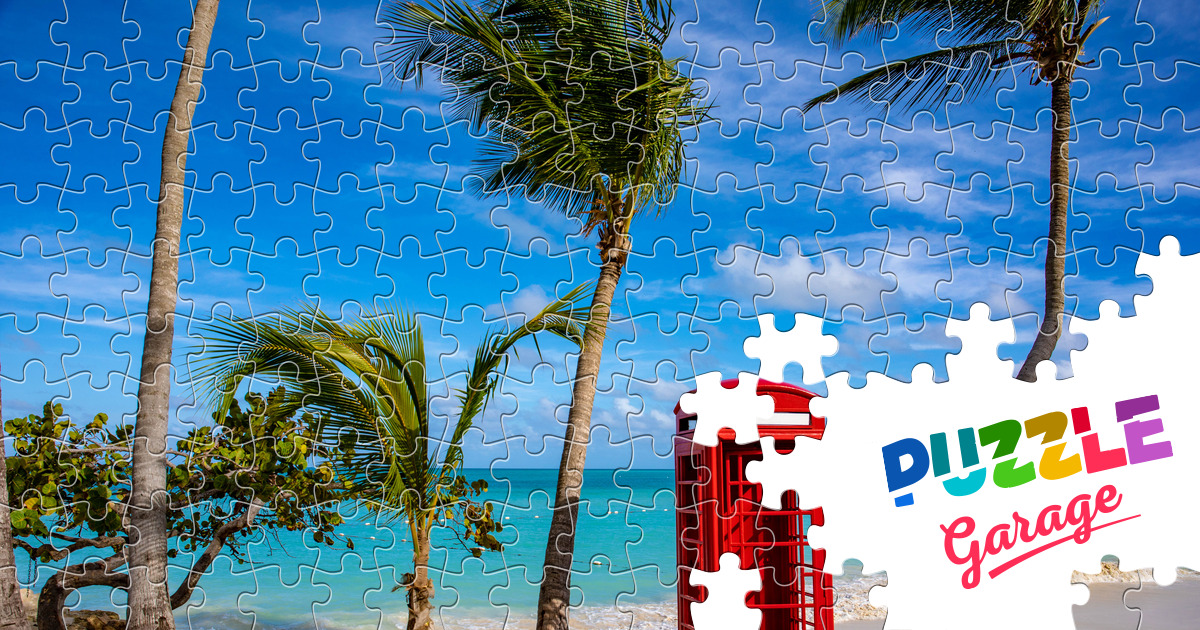 Telephone booth on the beach Jigsaw Puzzle (Nature, Seas and Oceans ...