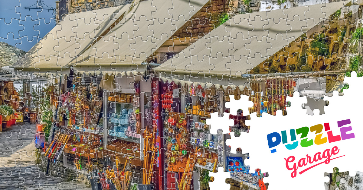 Counters of souvenir shops Jigsaw Puzzle (Countries, Greece) | Puzzle ...