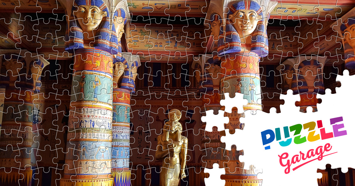 Decorations of an ancient Egyptian temple Jigsaw Puzzle (Countries ...