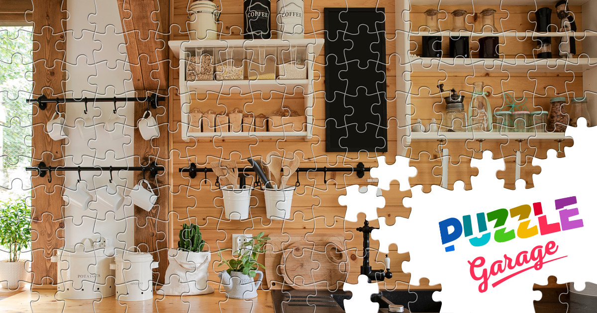 Rustic kitchen interior Jigsaw Puzzle (Home, Interiors) | Puzzle Garage
