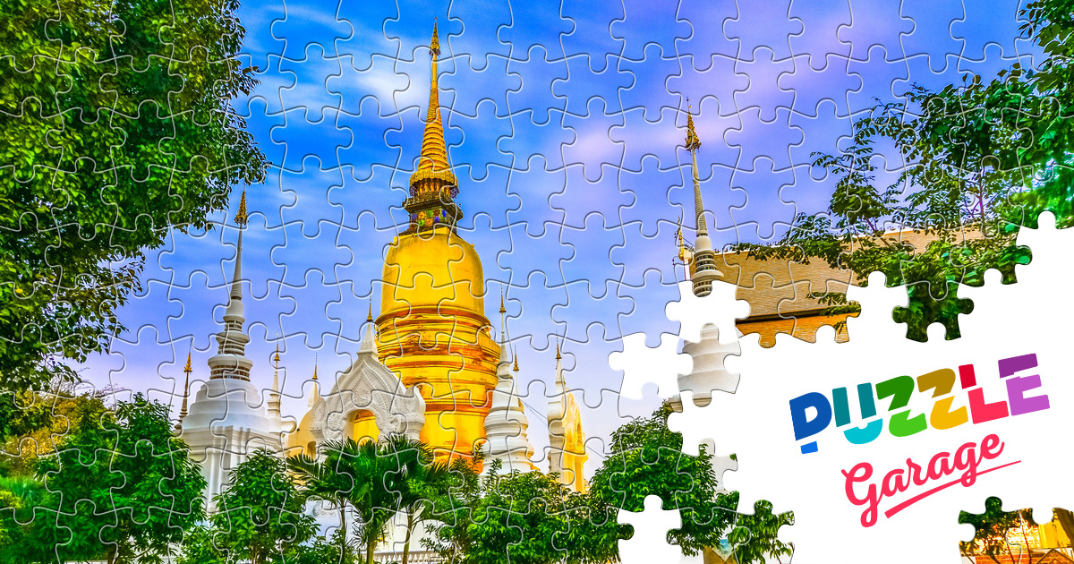 Wat Suan Dok Temple Jigsaw Puzzle (Countries, Thailand) | Puzzle Garage