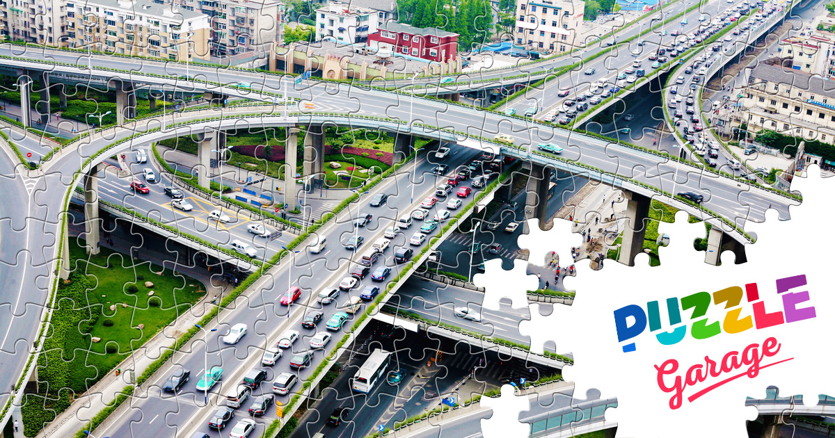 Road junction in Hangzhou Jigsaw Puzzle (Countries, China) | Puzzle Garage