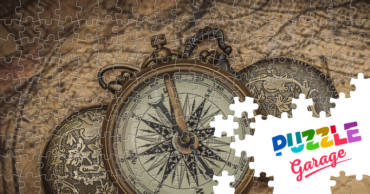 Compass and map Jigsaw Puzzle (History, Maps) | Puzzle Garage