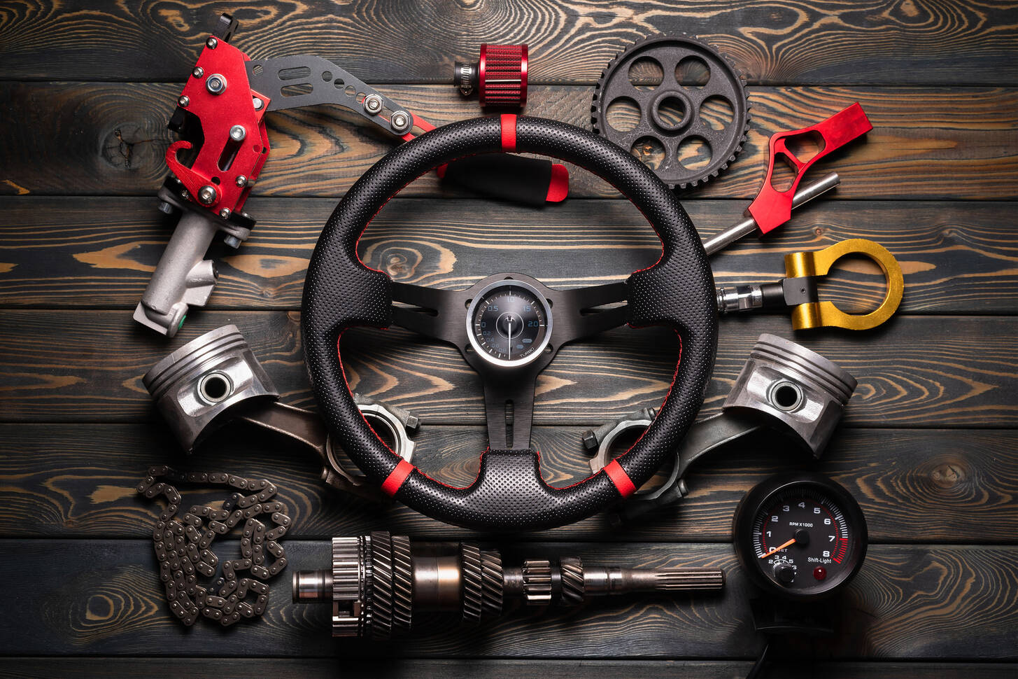 Steering wheel and auto parts Jigsaw Puzzle (Technics, Auto) | Puzzle ...