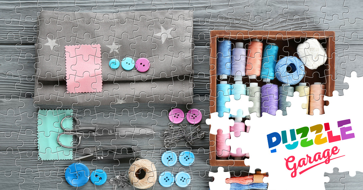 Threads, fabric and buttons Jigsaw Puzzle (Home, Needlework) | Puzzle ...