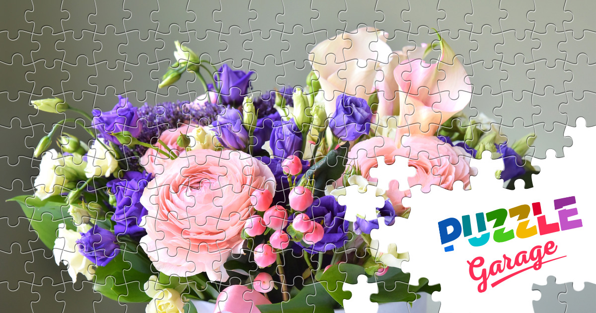 Bouquet of flowers in a white box Jigsaw Puzzle (Plants, Flowers ...