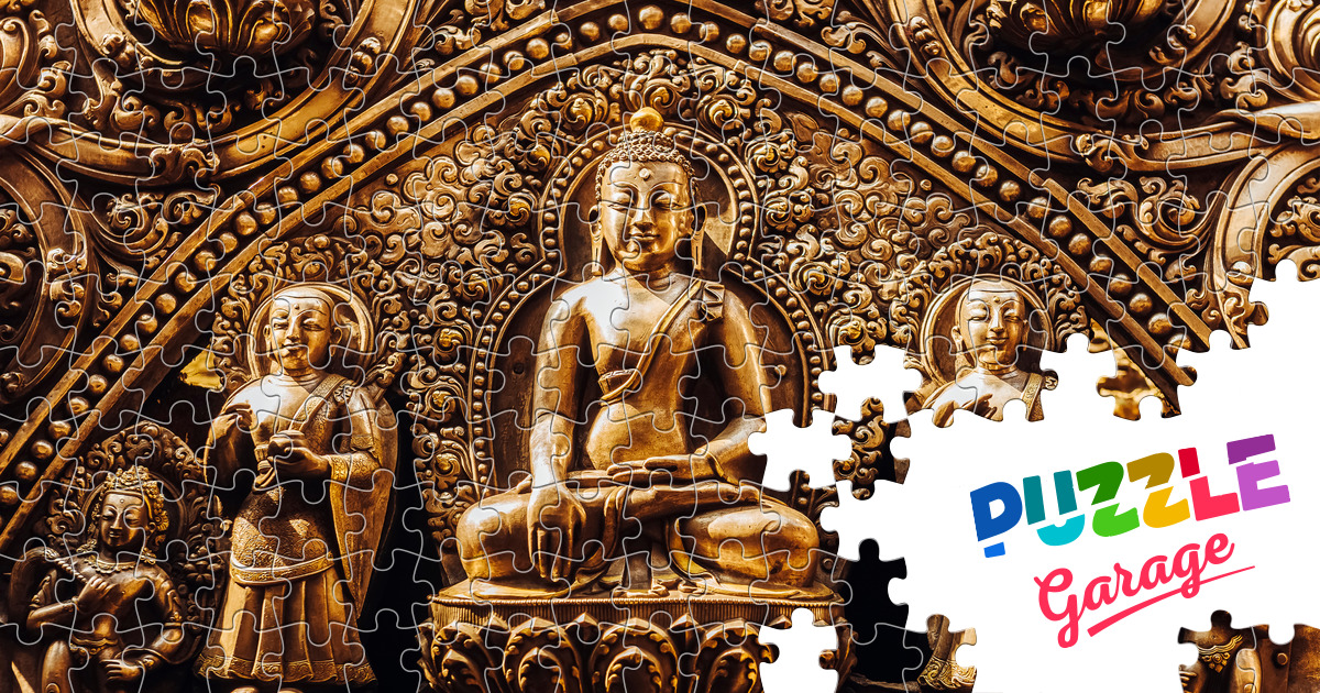 Statues in the temple Jigsaw Puzzle (Art, Sculpture) | Puzzle Garage