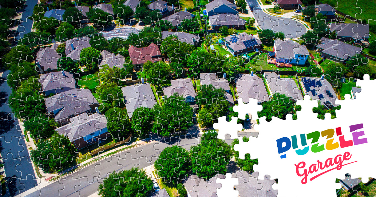 Rooftops in Austin Jigsaw Puzzle (Architecture, Roofs) | Puzzle Garage