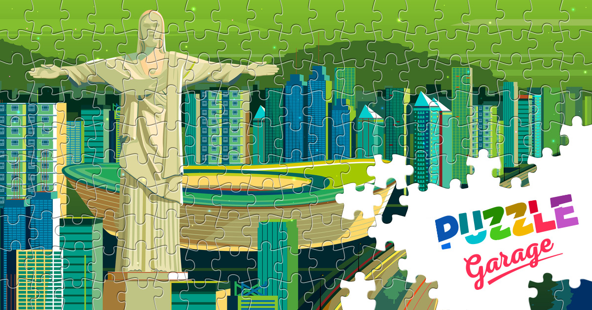 Christ the Redeemer statue illustration Jigsaw Puzzle (Countries ...