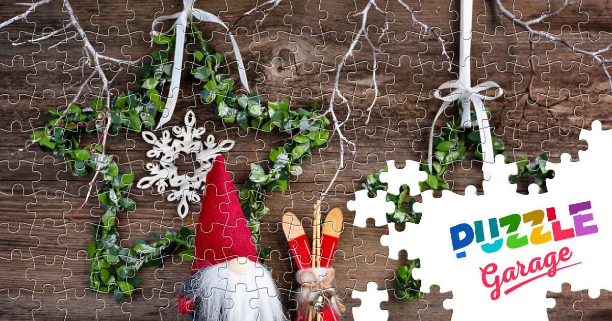 Gnome on sleigh Jigsaw Puzzle (Holidays, Christmas) | Puzzle Garage