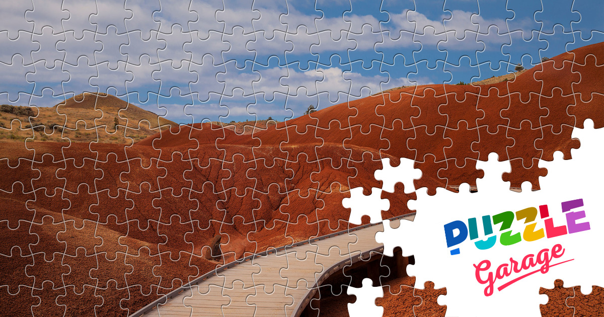 Painted Hills Trail Jigsaw Puzzle (Countries, USA) | Puzzle Garage