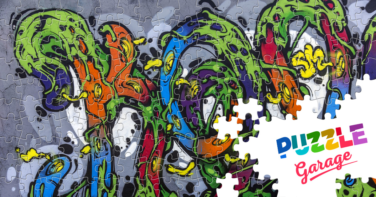 Abstract graffiti on the wall Jigsaw Puzzle (Art, Graffiti) | Puzzle Garage