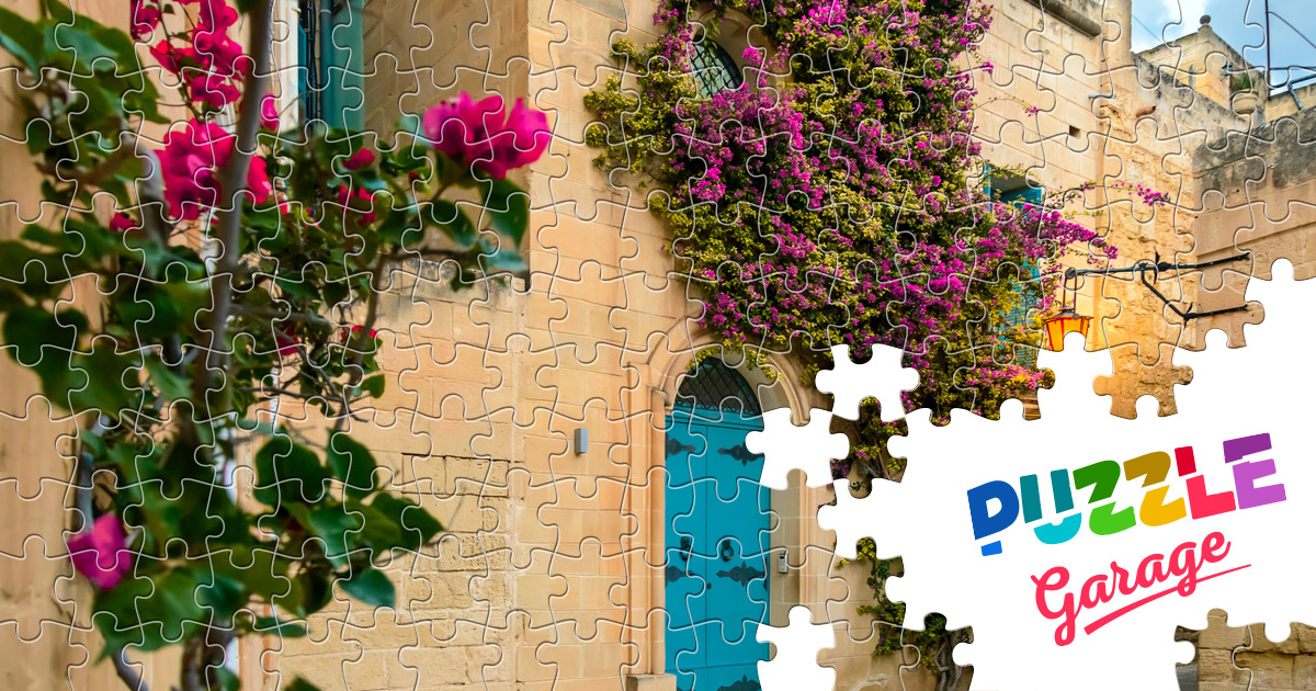 House with flowers Jigsaw Puzzle (Countries, Malta) | Puzzle Garage