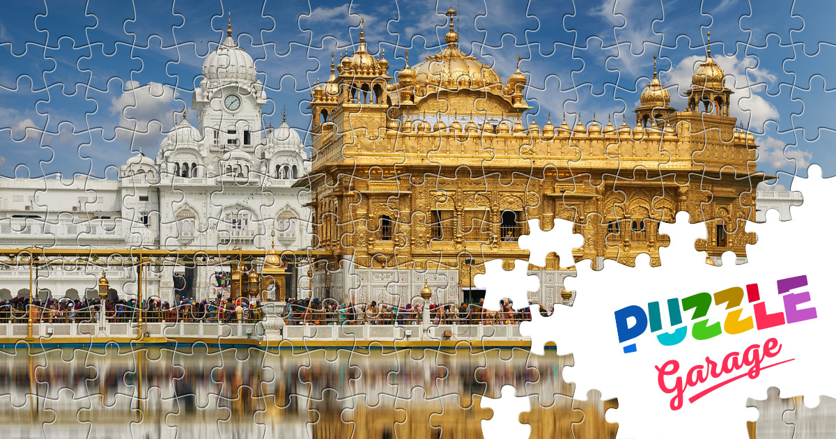 View of the Harmandir Sahib temple Jigsaw Puzzle (Countries, India ...