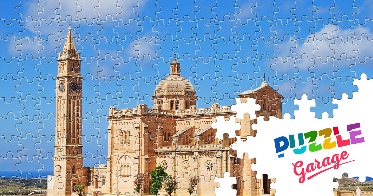 Basilica Ta'Pinu on the island of Gozo Jigsaw Puzzle (Countries, Malta ...