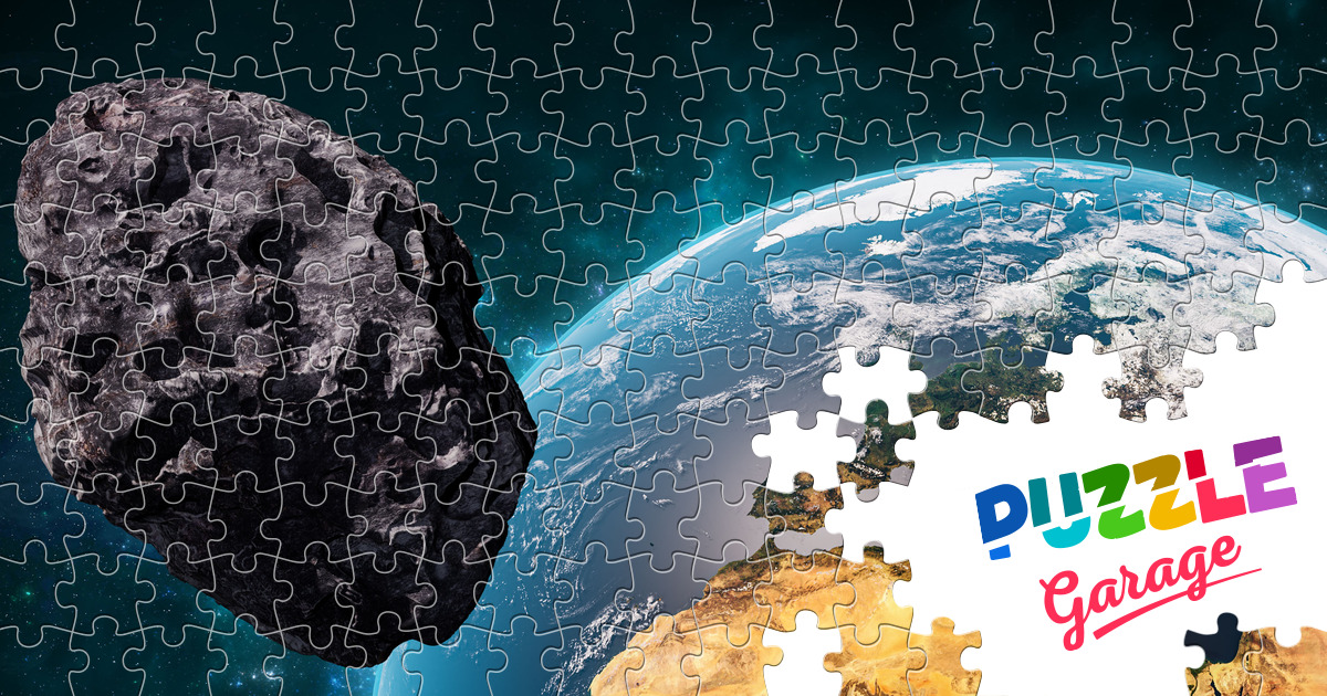 Asteroid flies to Earth Jigsaw Puzzle (Space, Cosmonautics) | Puzzle Garage