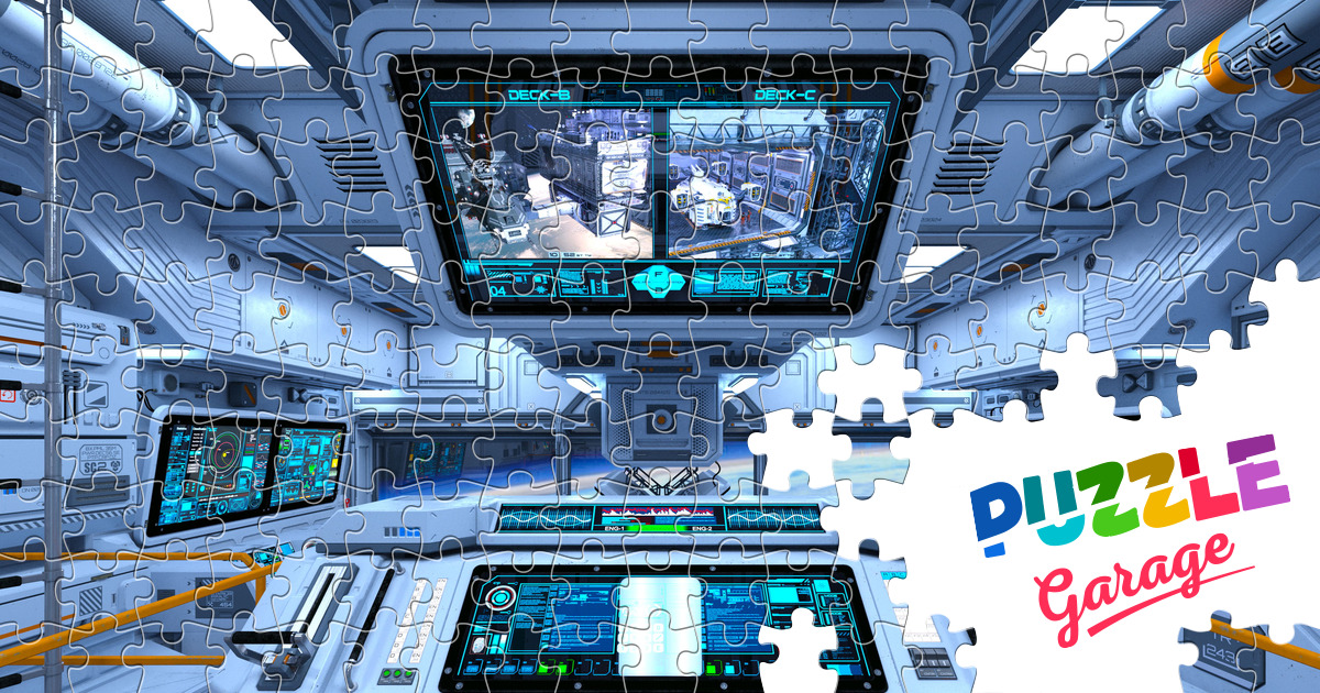Spacecraft cabin interior Jigsaw Puzzle (Space, Cosmonautics) | Puzzle ...