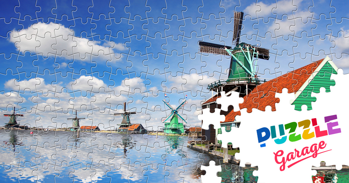 Dutch windmills Jigsaw Puzzle (Countries, Netherlands) | Puzzle Garage