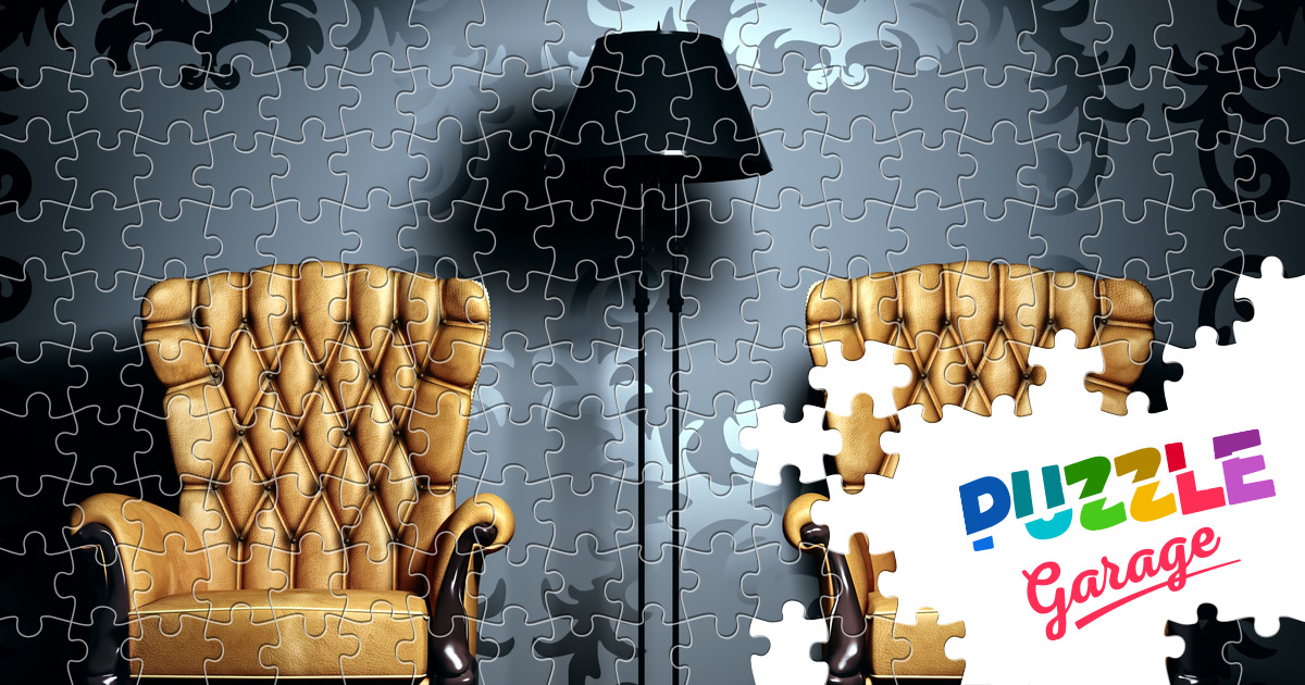 Classic armchairs and floor lamp Jigsaw Puzzle (Home, Interiors ...