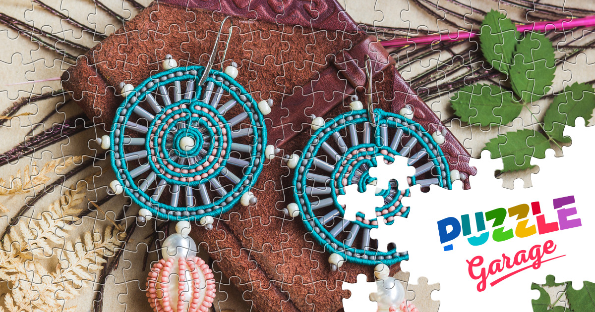 Beaded earrings Jigsaw Puzzle (Home, Needlework) | Puzzle Garage