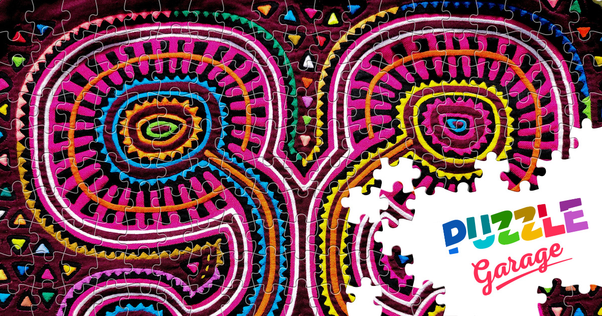 Ethnic patterns of the Guna Indian tribe Jigsaw Puzzle (Home ...