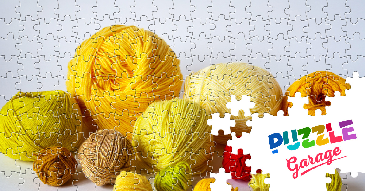 Yellow yarn Jigsaw Puzzle (Home, Needlework) | Puzzle Garage