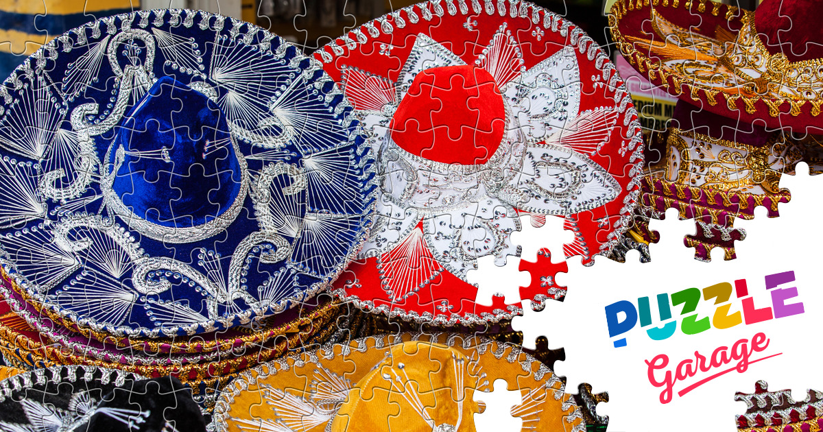Mexican sombreros Jigsaw Puzzle (Countries, Mexico) | Puzzle Garage
