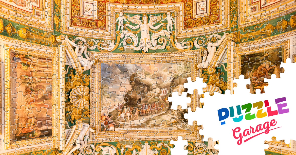 Map gallery ceiling Jigsaw Puzzle (Countries, Italy) | Puzzle Garage