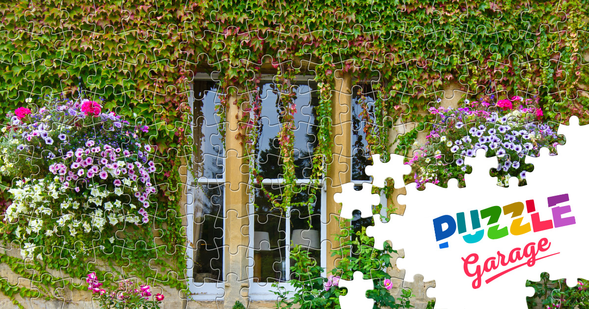 House immersed in greenery and flowers Jigsaw Puzzle (Home, Facades ...