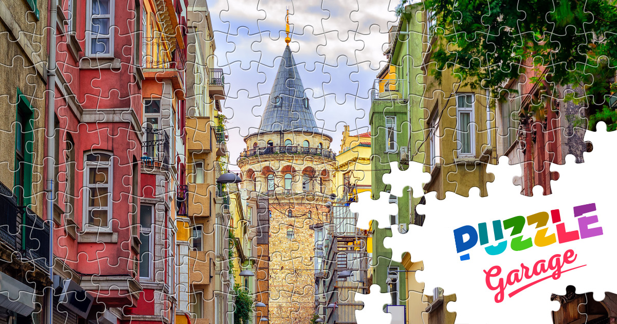 View of the tower in the old part of Istanbul Jigsaw Puzzle (Countries ...