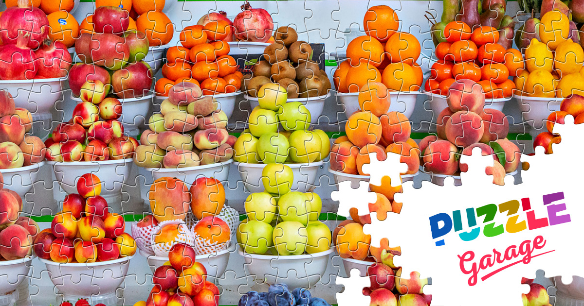 Beautiful display of fruits Jigsaw Puzzle (Plants, Fruits) | Puzzle Garage