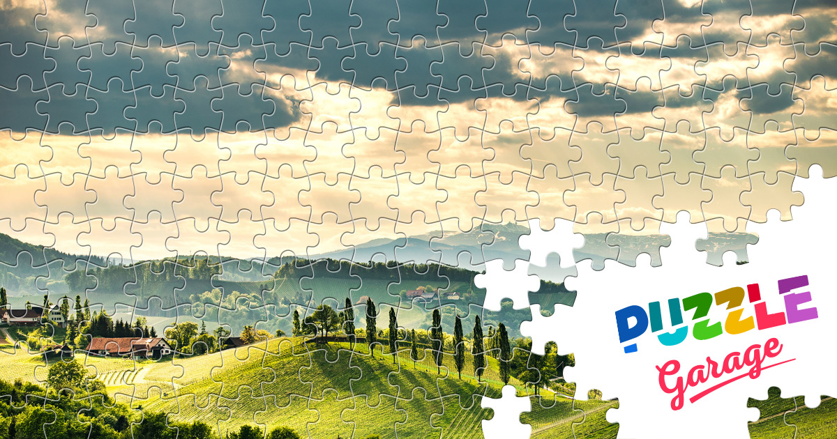 View of the hills of South Styria Jigsaw Puzzle (Countries, Austria ...