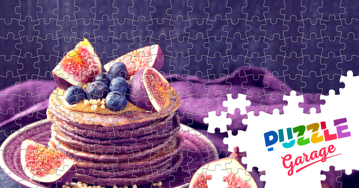 Fritters with figs and blueberries Jigsaw Puzzle (Home, Food) | Puzzle ...