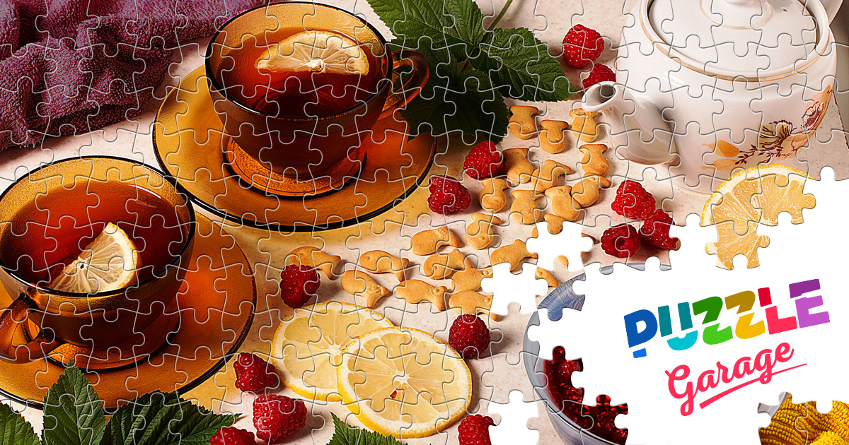 Teh lemon dan selai raspberry Puzzle Potongan (Rumah, Makanan) | Puzzle ...